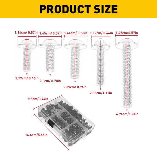 Motorcycle Fairing Nut And Bolt Assortment Kits Fasteners for Universa ...
