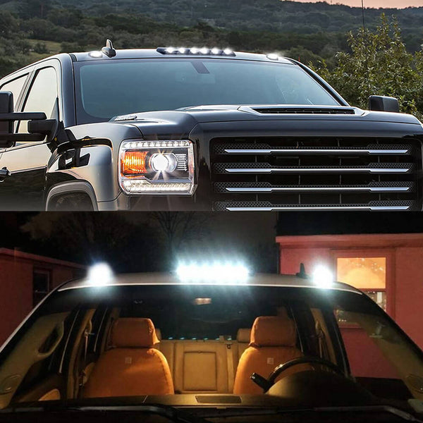 Smoked Len LED Truck Cab Light Kit Fits 07-21 Silverado and Sierra 250 ...