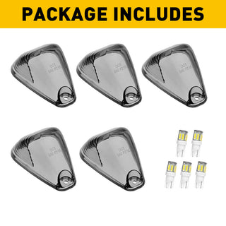 Smoked Len White Light LED Truck Cab Roof Marker Light for 99-16 Ford ...