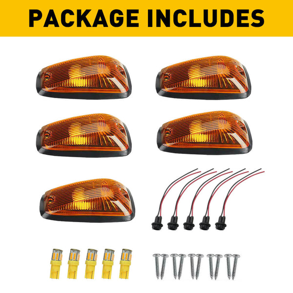 Smoked/Yellow Len LED Truck Cab Light Kit Fits 88-02 Chevy and GMC Pic ...