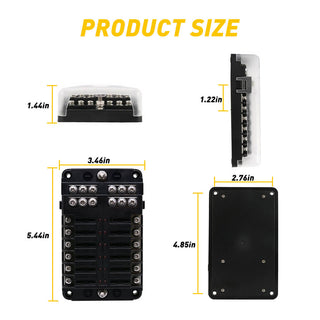 Standard & Mini Size 220 PCS Universal Car Fuses Kit, 12-Way Blade Car ...