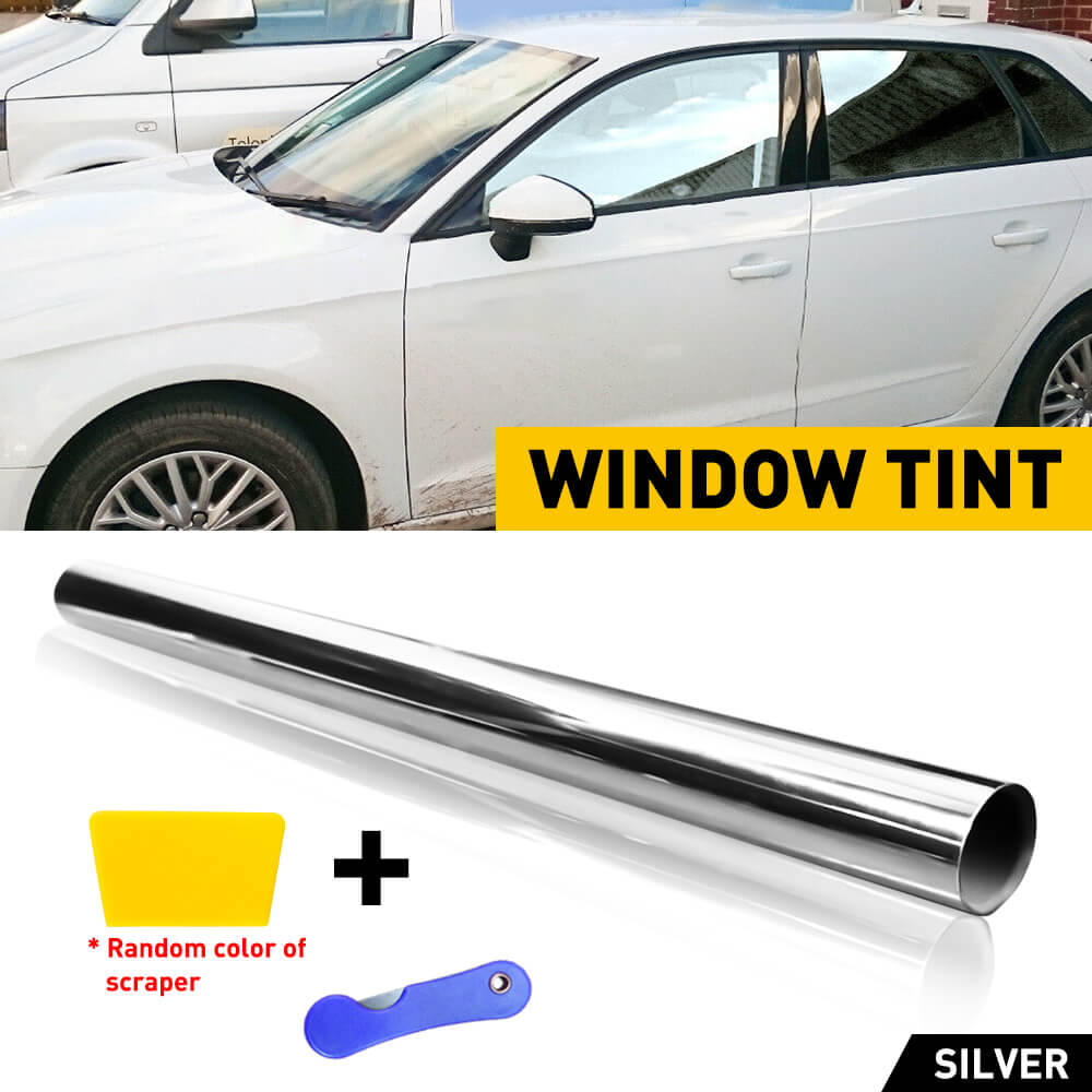 The Uncut Super Dark Black/Silver Car Window Tint Film 50cm x 3m — AUXITO