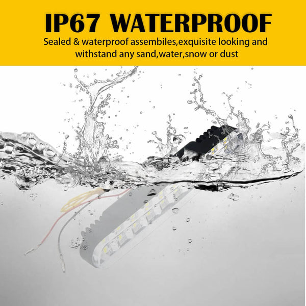 Universal LED Daytime Running Lights DRL Kit White Light with Amber Tu ...